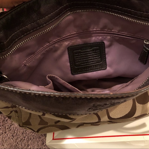 Coach | Bags | Coach Zoe Signature Shoulder Leather Hobo Bag | Poshmark